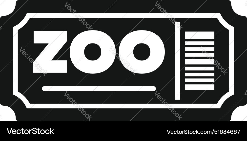 Simple icon representing a ticket granting access Vector Image