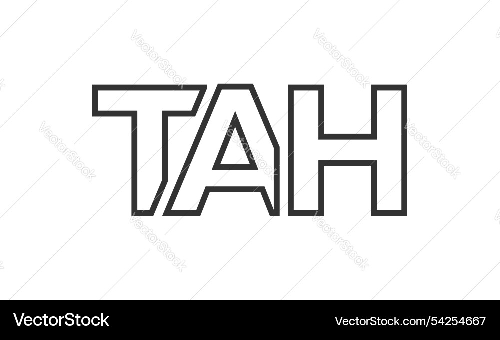 Tah logo design template with strong and modern Vector Image