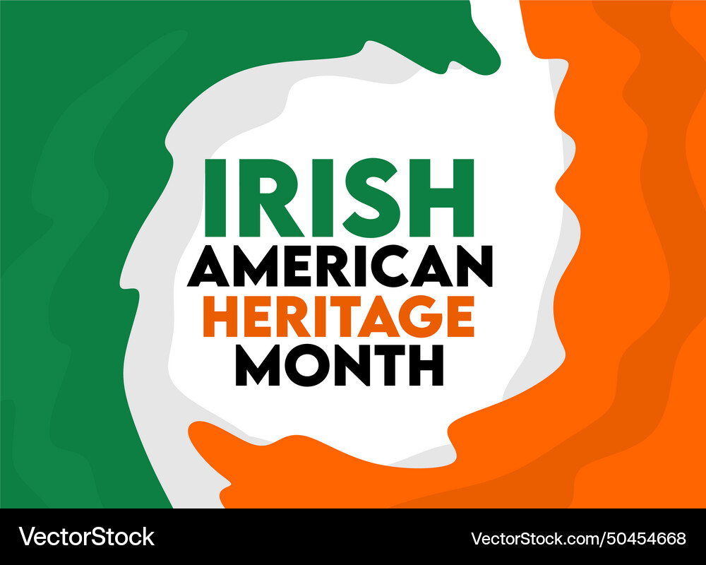 Celebrating irish american heritage month Vector Image