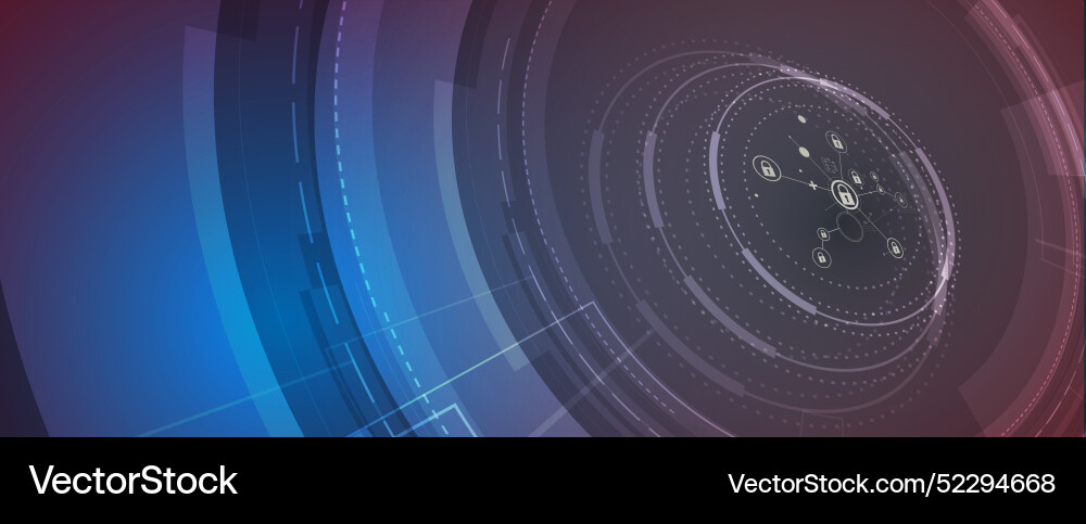 Cyber security and information or network Vector Image