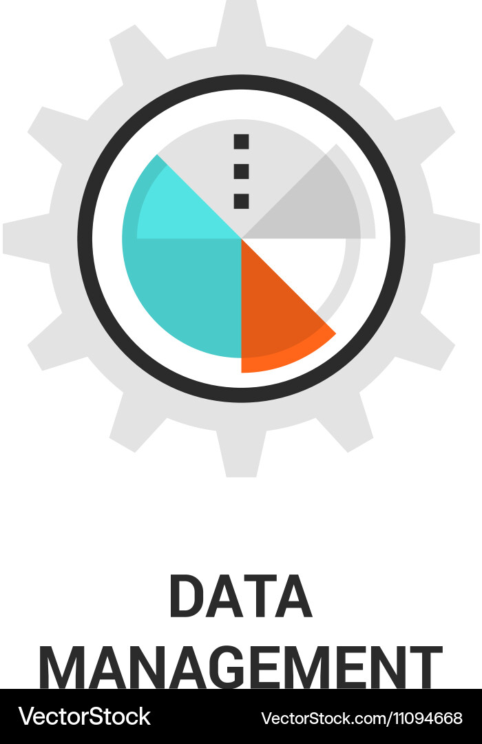 Data management icon Royalty Free Vector Image