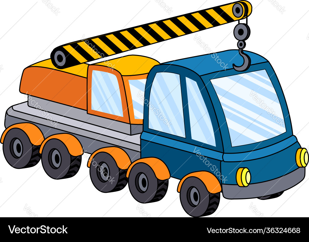 Lifting crane icon cartoon style Royalty Free Vector Image