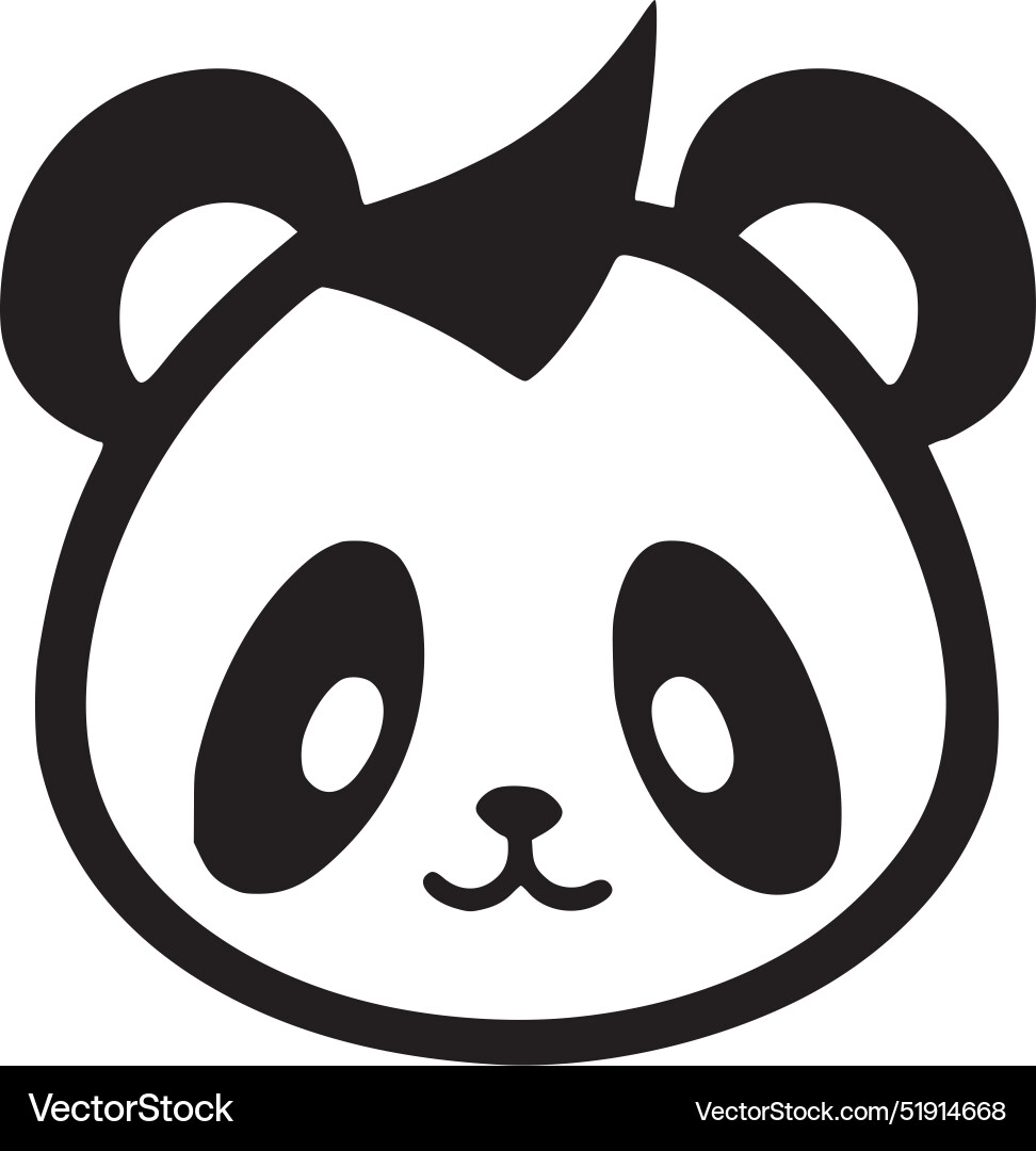 Panda - black and white isolated icon Royalty Free Vector
