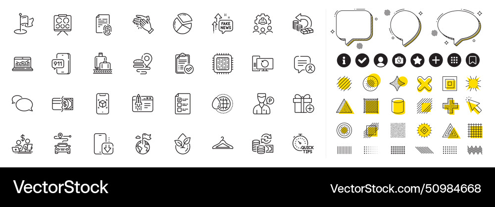 Set of chat bubble engineering team and cloakroom Vector Image