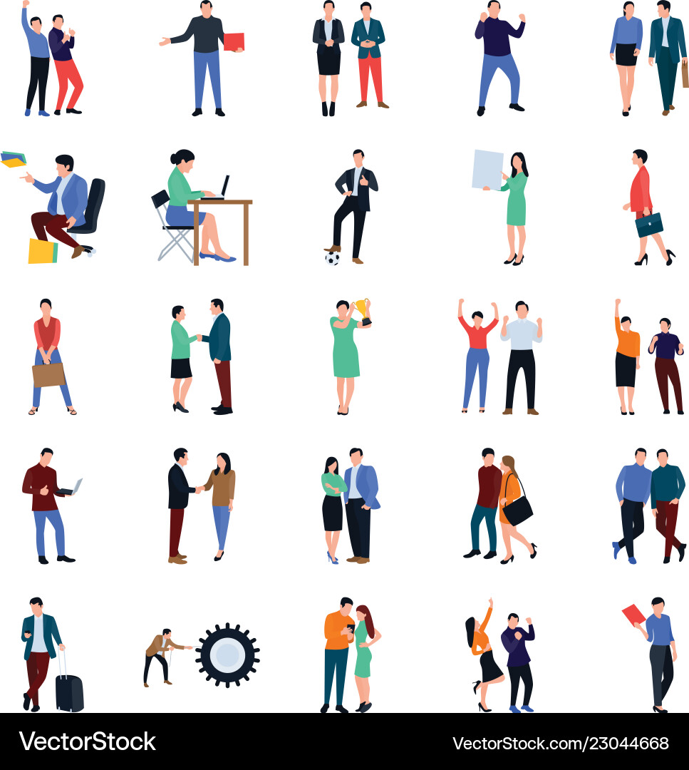 Teamwork & Workplace People Royalty Free Vector Image