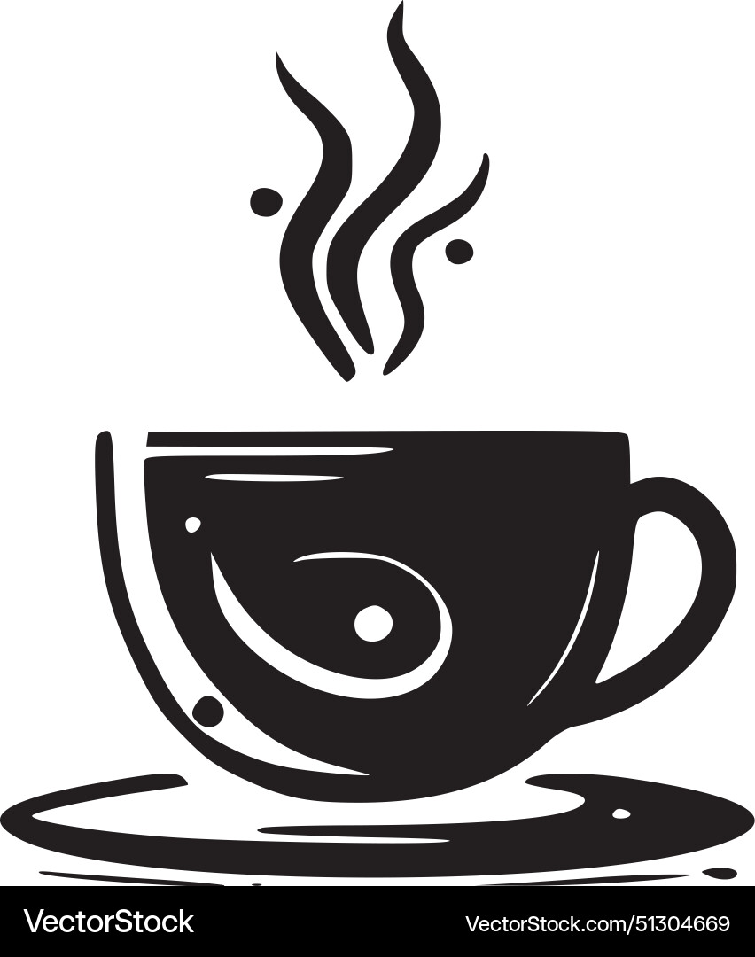 Coffee - black and white isolated icon Royalty Free Vector