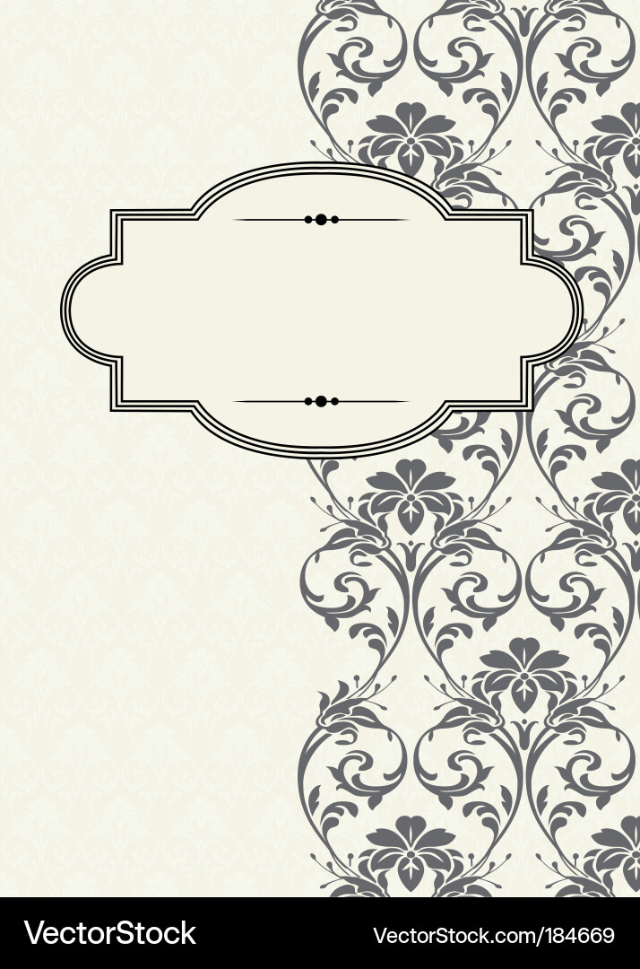 Decorative pattern and frame Royalty Free Vector Image