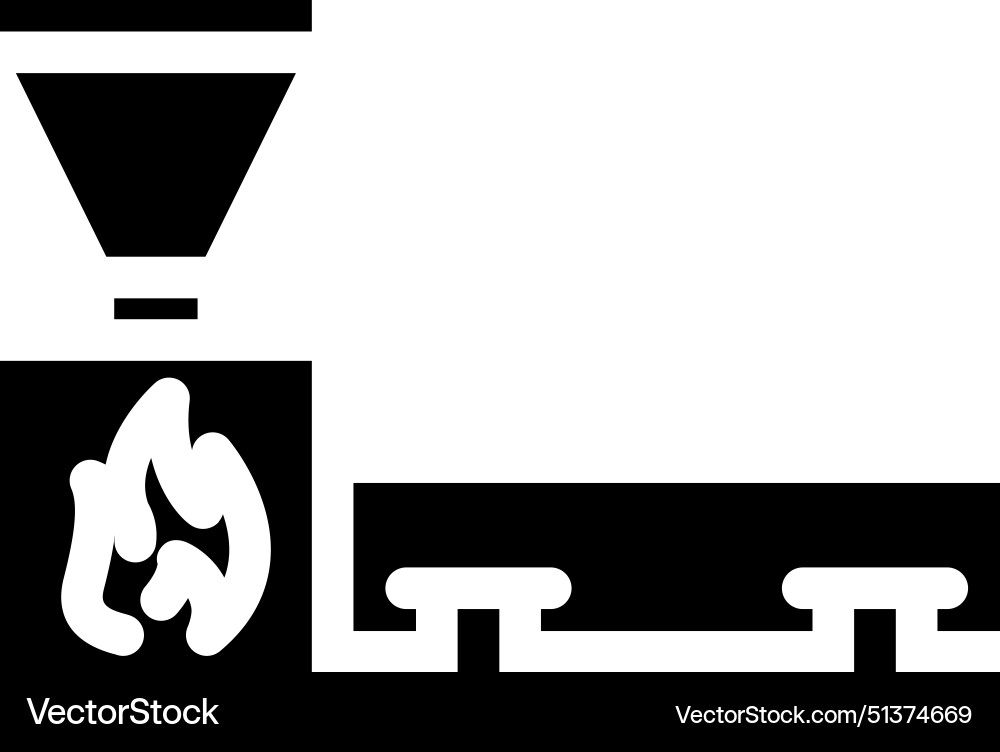 Drying wood pellets glyph icon Royalty Free Vector Image