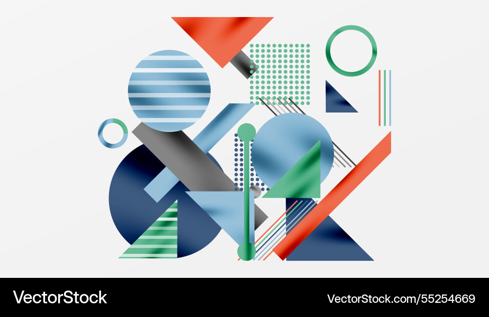 Geometric abstract background with bold shapes Vector Image
