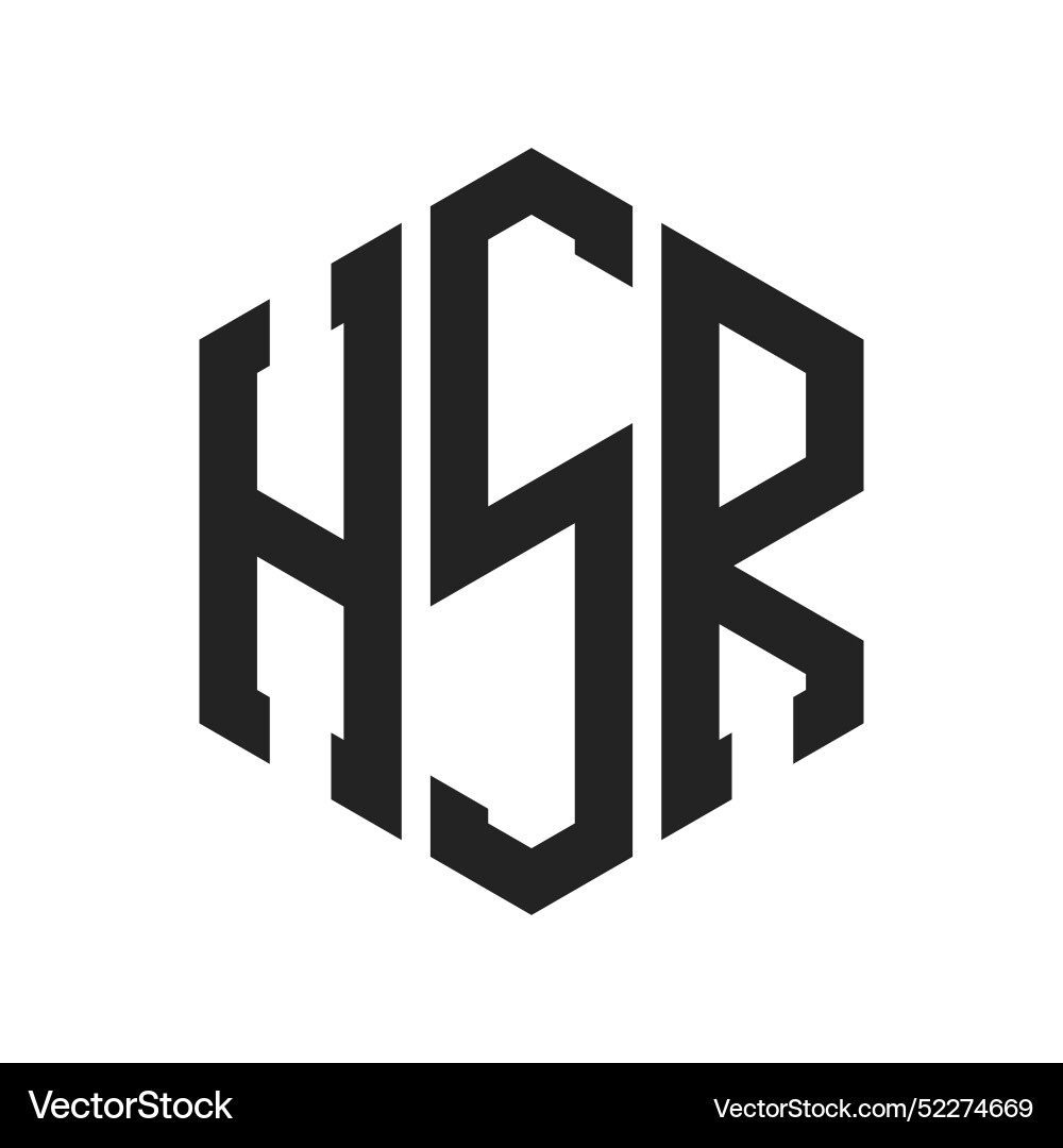 Hsr logo design initial letter monogram Royalty Free Vector