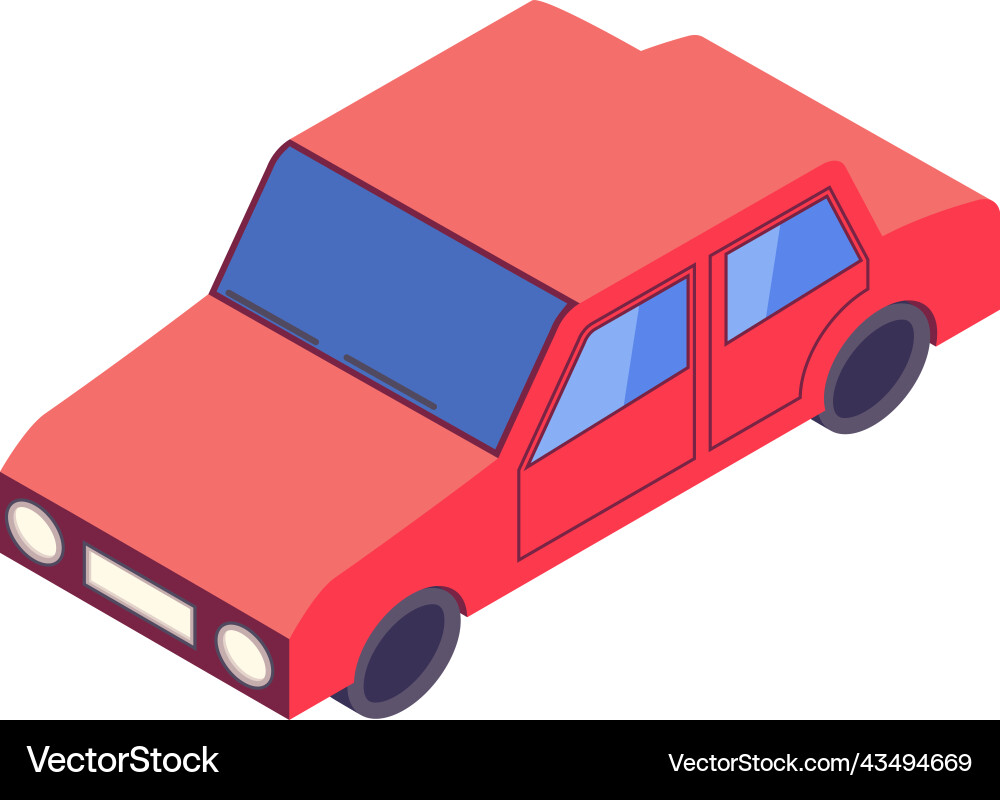 Isometric car Royalty Free Vector Image - VectorStock