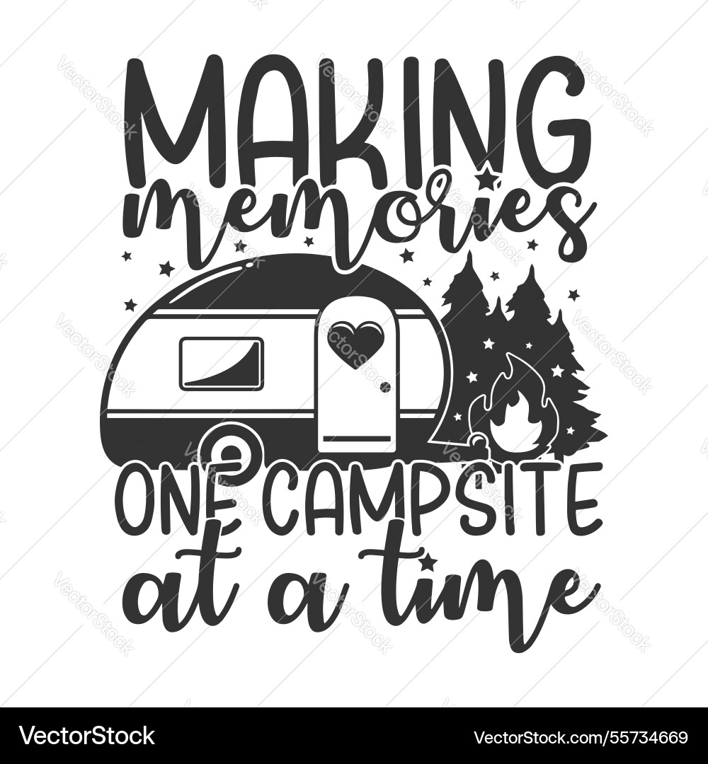 Making memories on campsite at time icon Vector Image