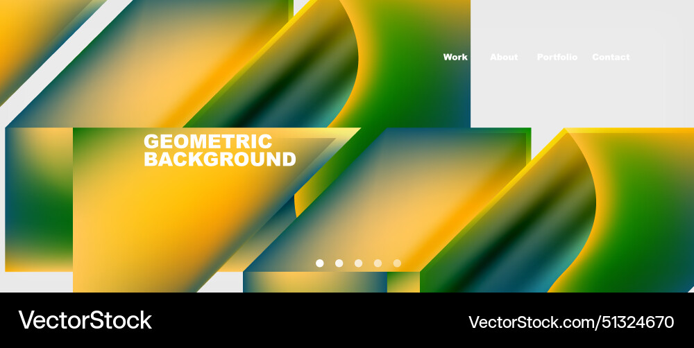 Abstract geometric shapes web design page Vector Image