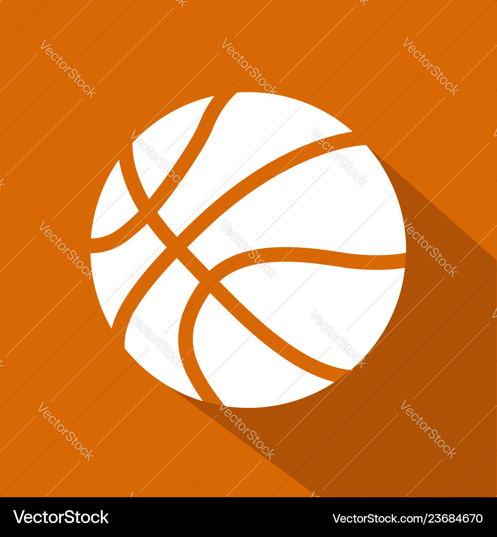 Basketball flat icon Royalty Free Vector Image