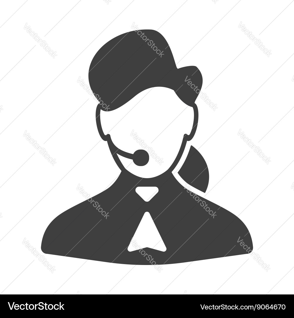 Call center woman icon Royalty Free Vector Image