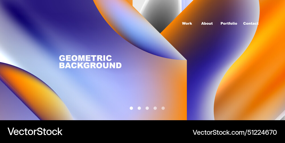 Glassmorphism geometric abstract background Vector Image