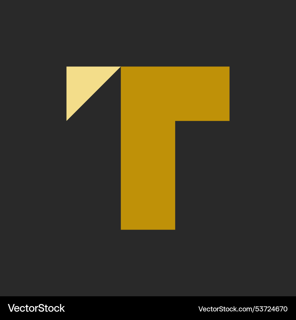 Letter t logo Royalty Free Vector Image - VectorStock