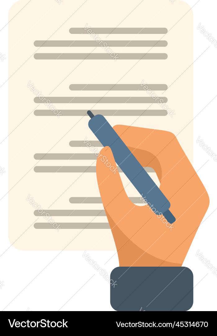 Mark answer icon flat test exam Royalty Free Vector Image