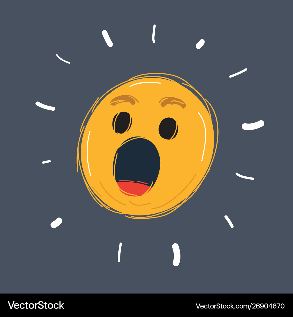 Oops emoticon face symbol Royalty Free Vector Image