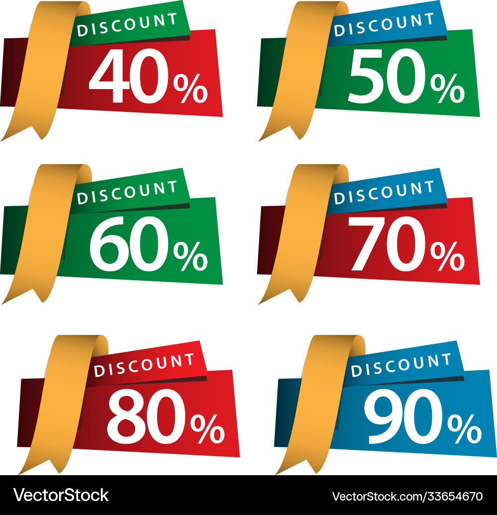 Ribbon Sale Graphics Template Royalty Free Vector Image