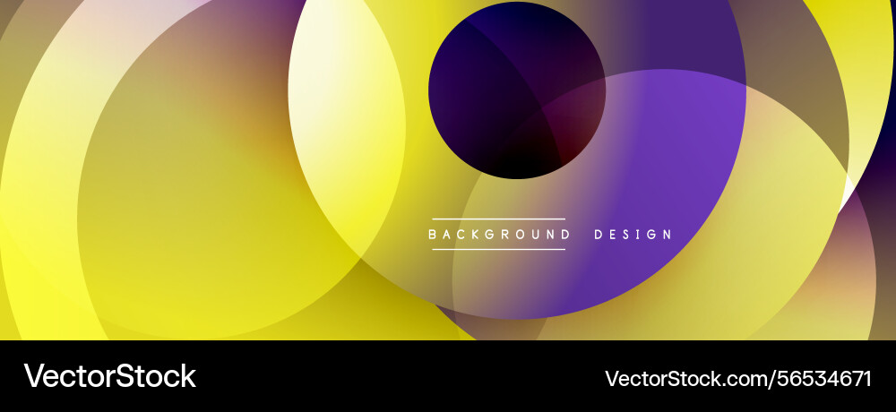Abstract colorful circles overlap creating Vector Image