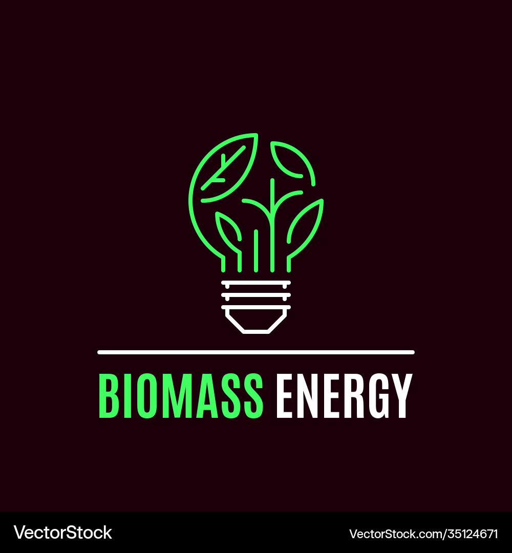 Biomass Energy Logo Template Royalty Free Vector Image
