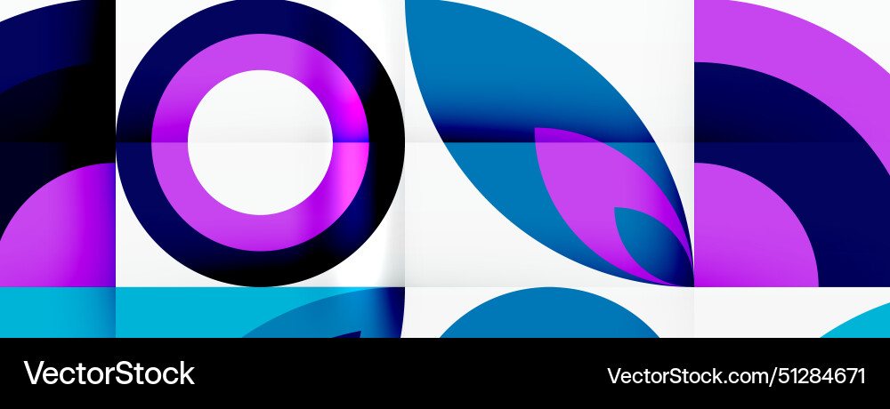 Colorful art with violet and electric blue circle Vector Image