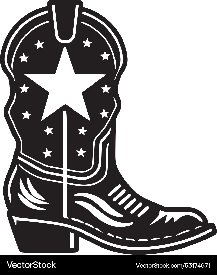 Cowboy boot - high quality logo - ideal for Vector Image