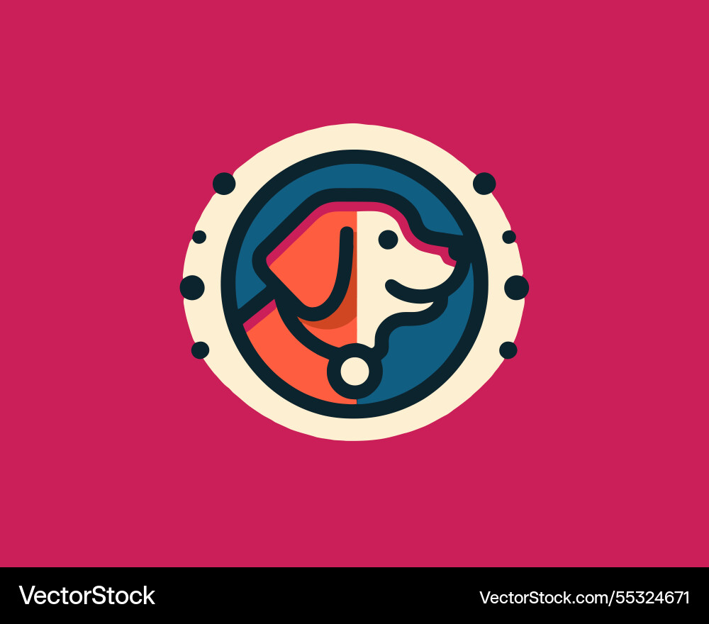 Dog logo design template Royalty Free Vector Image