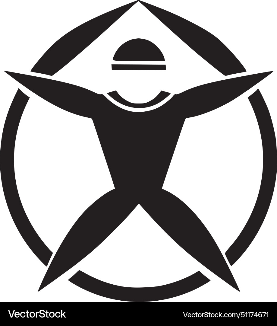 Gymnastics - minimalist and flat logo Royalty Free Vector