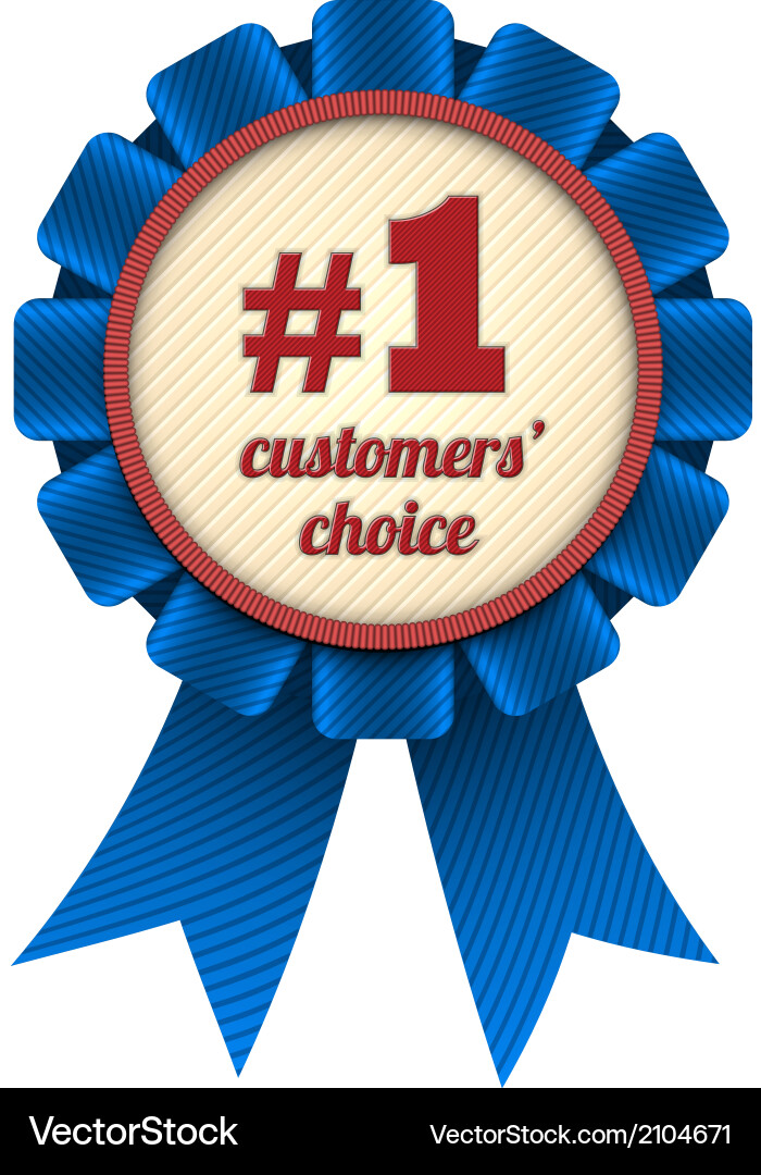 Number One Award Ribbon Royalty Free Vector Image