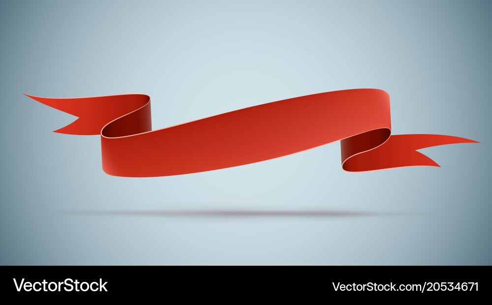 Red ribbon Royalty Free Vector Image - VectorStock