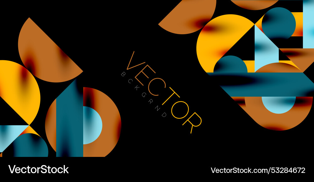 Colorful simple dynamic geometric forms circles Vector Image