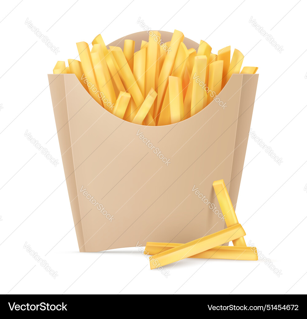 French fries fried french Royalty Free Vector Image