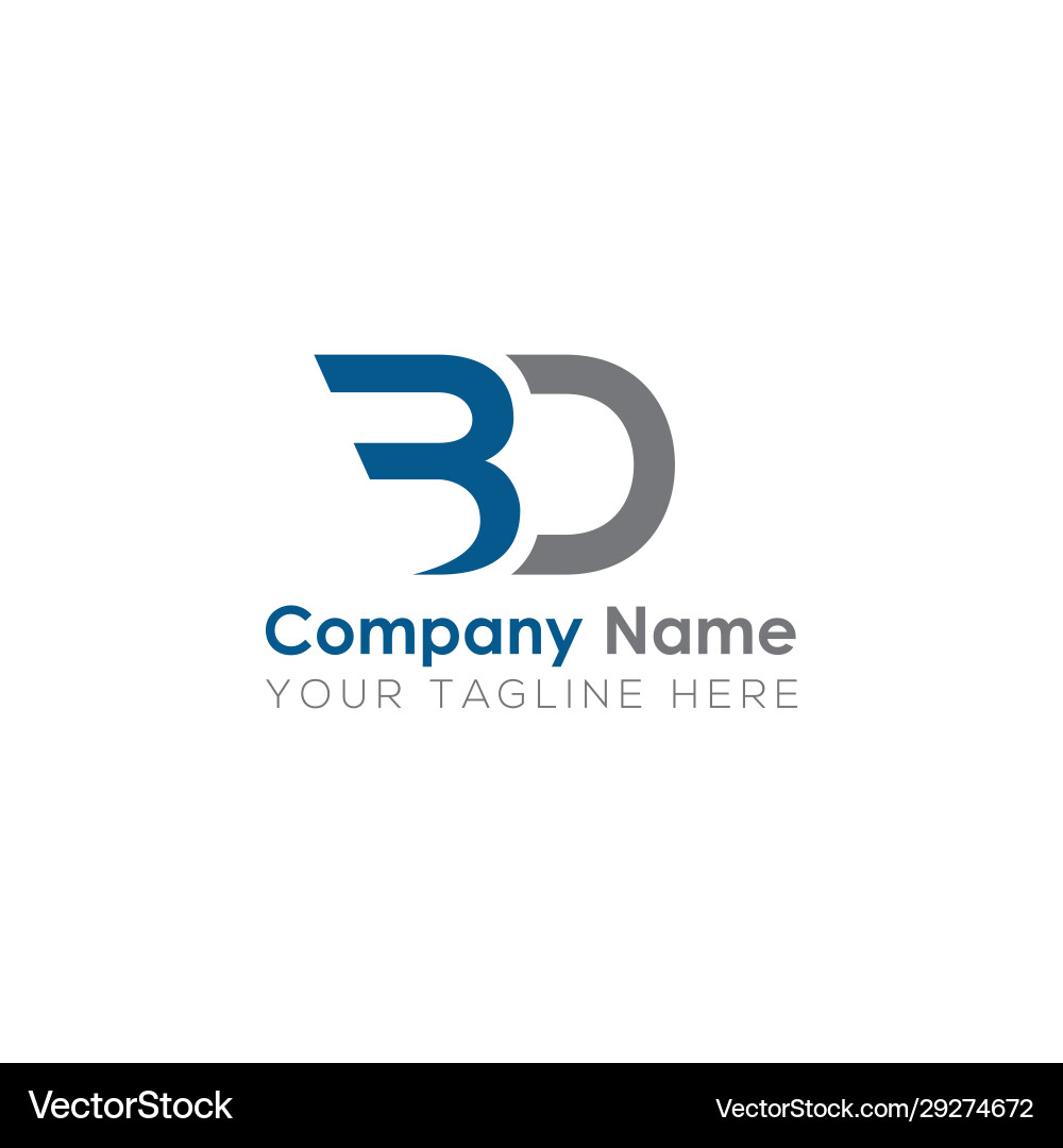 Initial bd letter logo with creative modern Vector Image