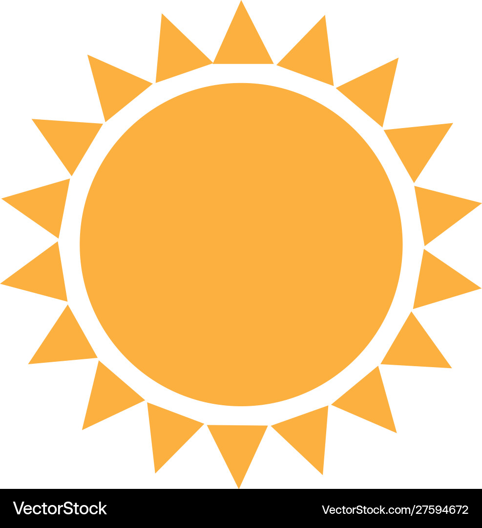 Modern Sun Logo - Simple & Bright Royalty Free Vector