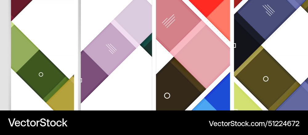 Square abstract poster set Royalty Free Vector Image