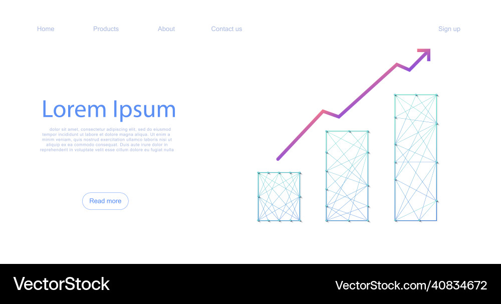 Stock Market Growth Graph Royalty Free Vector Image