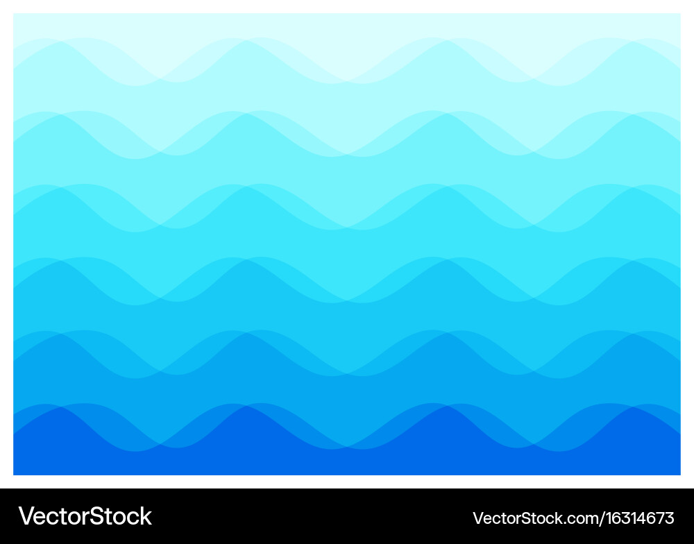 Abstract background of blue sea waves Royalty Free Vector