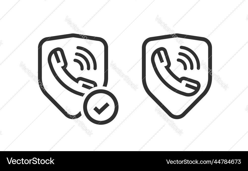 Caller id secure shield for call scam spam Vector Image