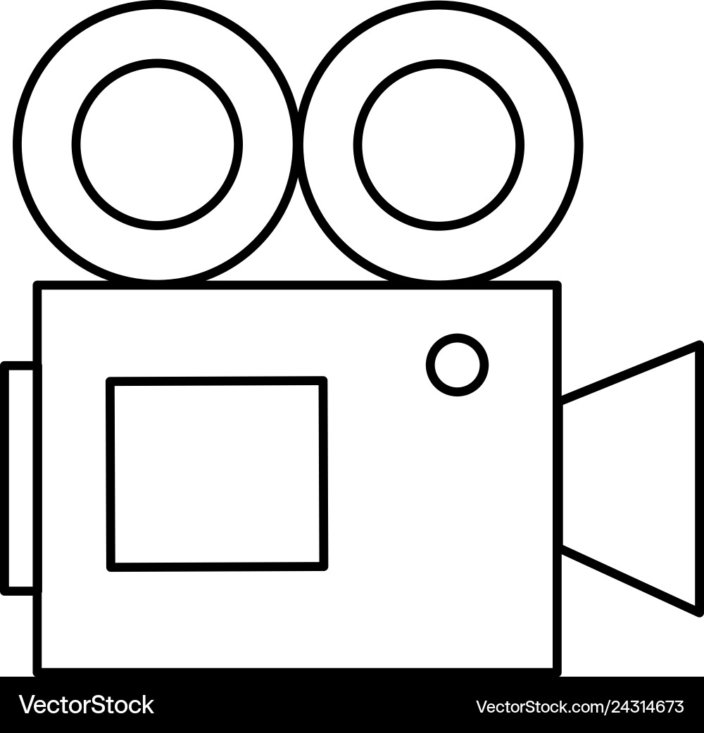 Cinema movie outline Royalty Free Vector Image