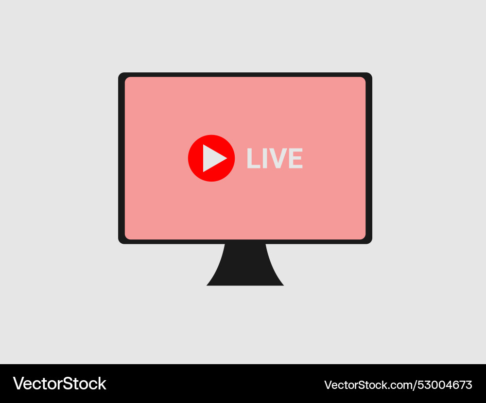 Flat design livestream Royalty Free Vector Image