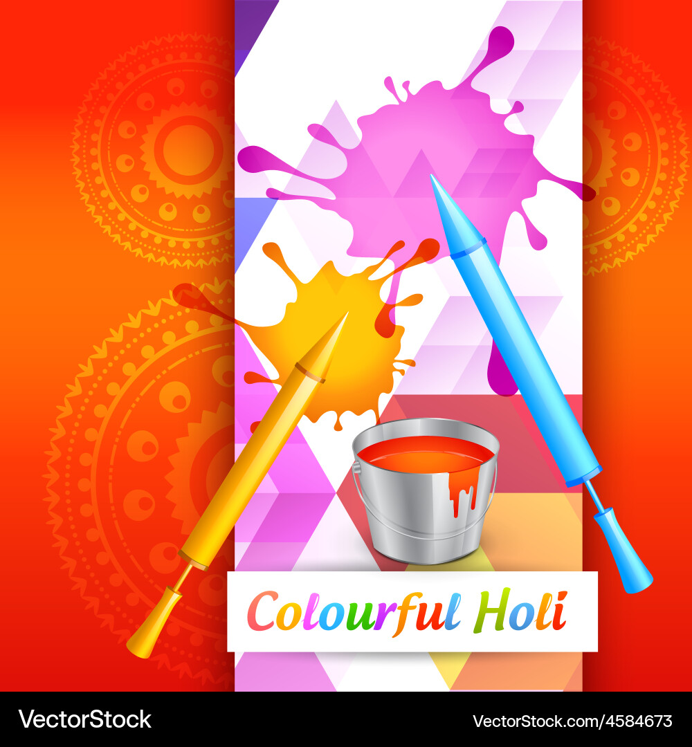 Holi colors Royalty Free Vector Image - VectorStock