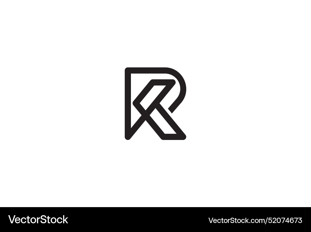 Letter rk logo design Royalty Free Vector Image
