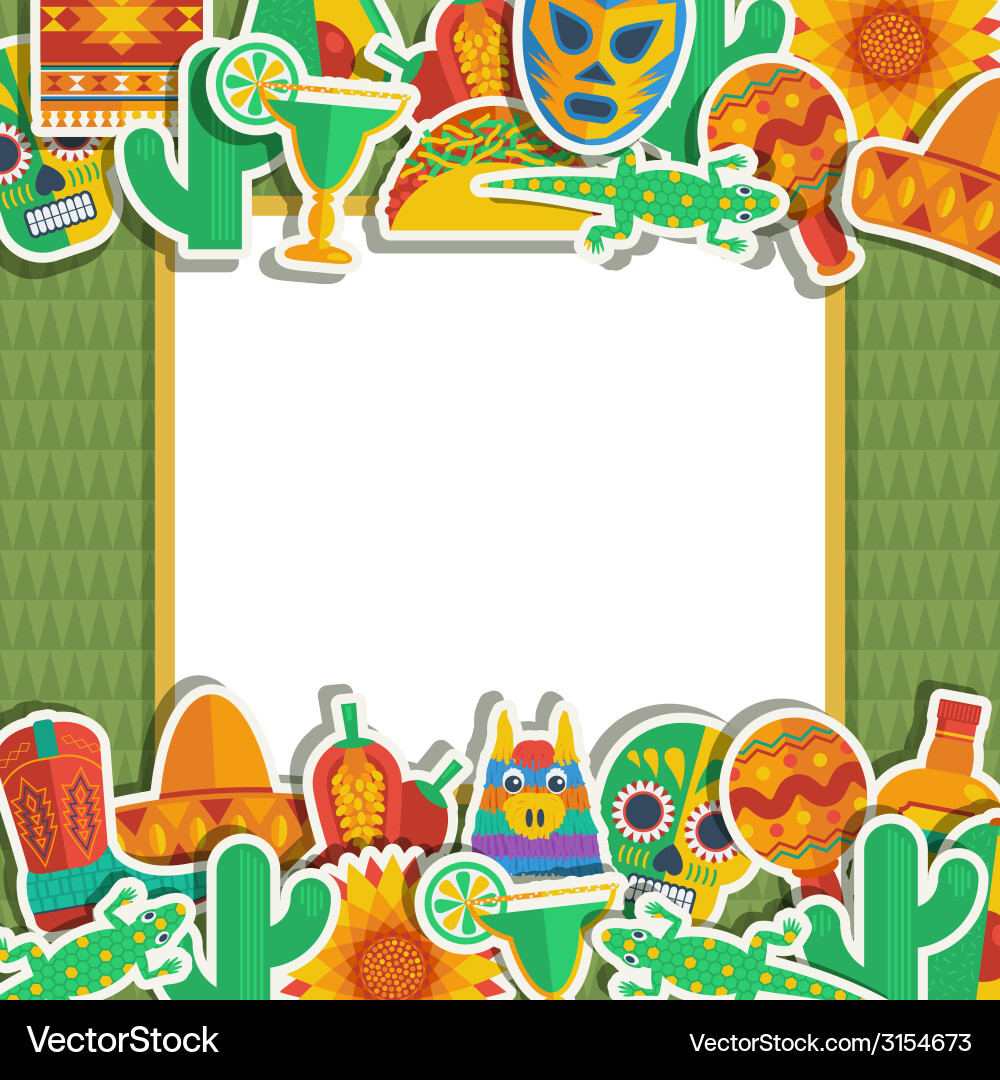 Mexican frame Royalty Free Vector Image - VectorStock