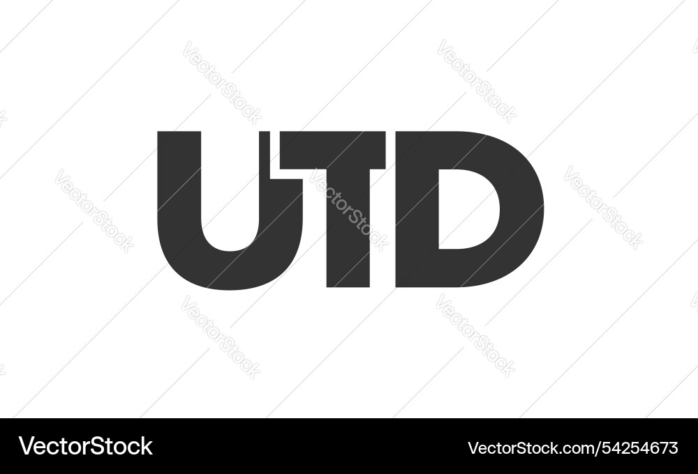 Utd Logo Design Vorlage mit stark und modern Vektorbild