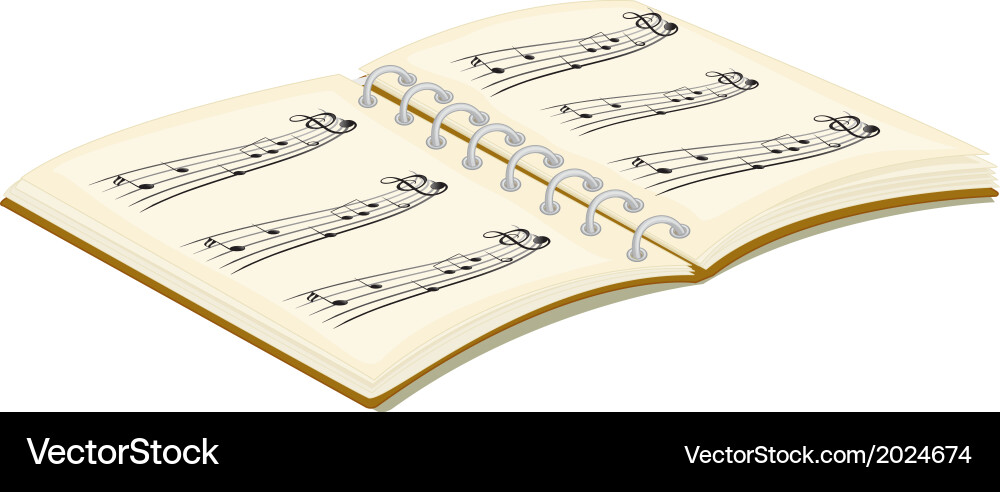 A music book Royalty Free Vector Image - VectorStock