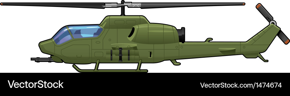 Attack helicopter Royalty Free Vector Image - VectorStock