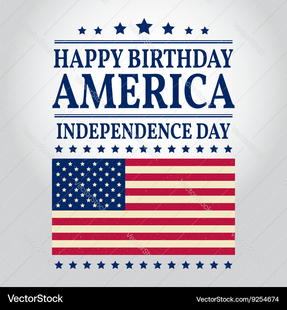 Happy birthday america Royalty Free Vector Image