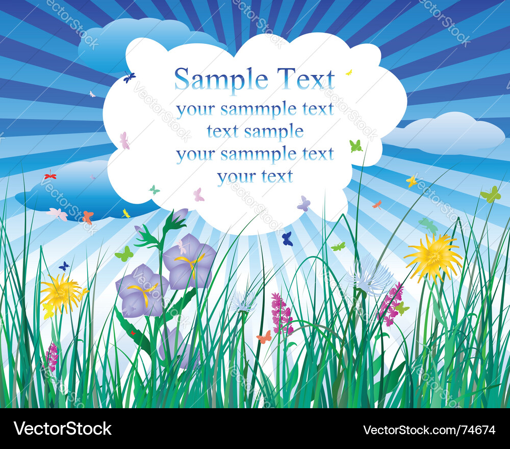 Meadow Royalty Free Vector Image - VectorStock